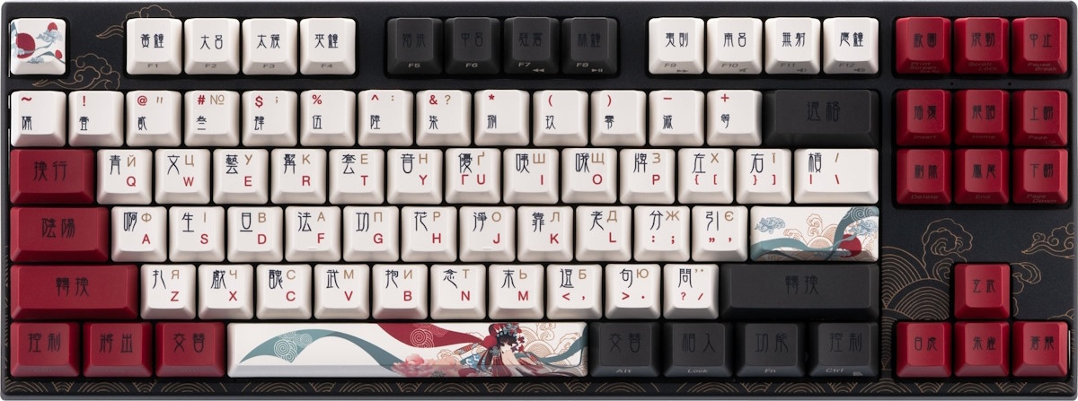 Varmilo VEM87 Beijing Opera EC Rose V2 Switch - купить по низким ценам ...